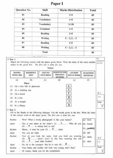 2019 O/L English Language Marking Scheme | English Medium