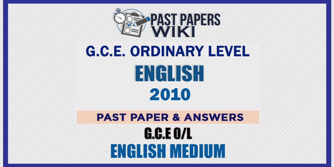 O/L English Language - Past Papers wiki