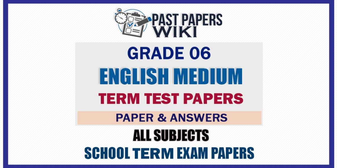 Grade 06 English Medium Term Test Papers - Past Papers WiKi