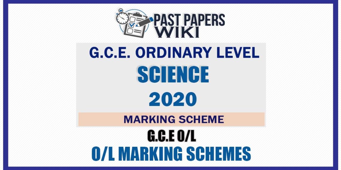 2020 O/L Science Marking Scheme | Sinhala Medium