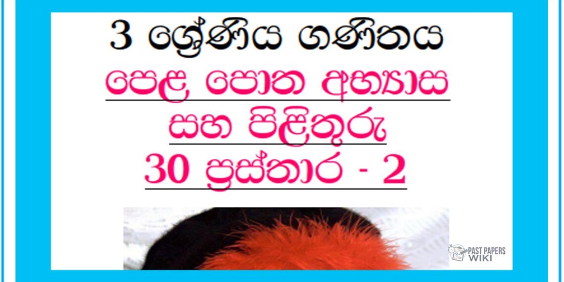 Grade 03 - Maths | Past Papers wiki