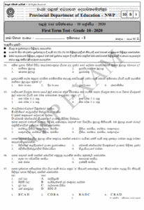 Grade 10 History 1st Term Test Paper with Answers 2020 Sinhala Medium ...