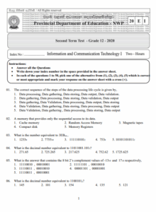 Grade 12 Information And Communication Technology 2nd Term Test Paper ...