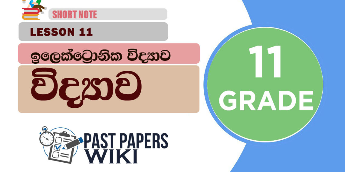 Electronic - Grade 11 Science Lesson 11 | Short Note