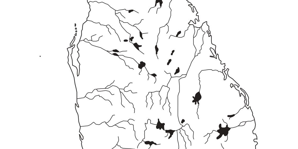 Empty Sri Lanka Map for Practice G.C.E O/L Examination Map Marking