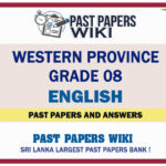 Western Province Grade 08 English Third Term Past Paper 2019