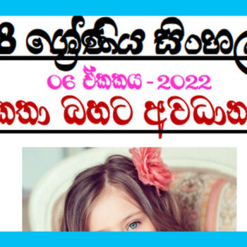 Grade 08 Sinhala Unit 04 | Shabdakosha Bavithaya