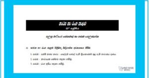 Grade 07 Drama Short Note in Sinhala(1st Term) - Past Papers wiki