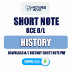 Grade 10/11 History Sellipi Short Note PDF