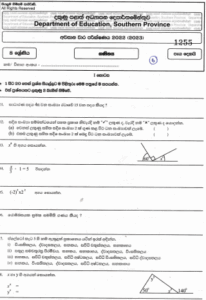 2022 Grade 08 Maths 3rd Term Test Paper | Sinhala Medium