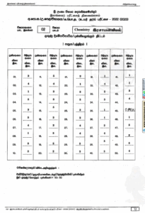 2022(2023) A/L Chemistry Marking Scheme | Tamil Medium