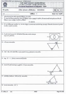 2023(2024) Grade 10 Maths 3rd Term Test Paper | North Western Province