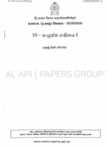 2023(2024) A/L Combined Maths Marking Scheme | Sinhala Medium