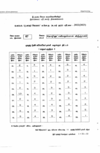 2022(2023) A/L SFT Marking Scheme | Tamil Medium
